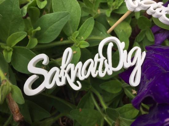 saknar er/digl, stick. 7 x 4 cm | Blommor / pynt - Till grav